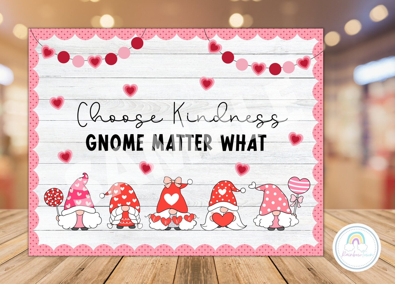 Valentine's Day Bulletin Board Kit Gnomes Classroom Decor - Etsy