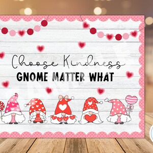 Valentine's Day Bulletin Board Kit Gnomes Classroom Decor Printable - Etsy