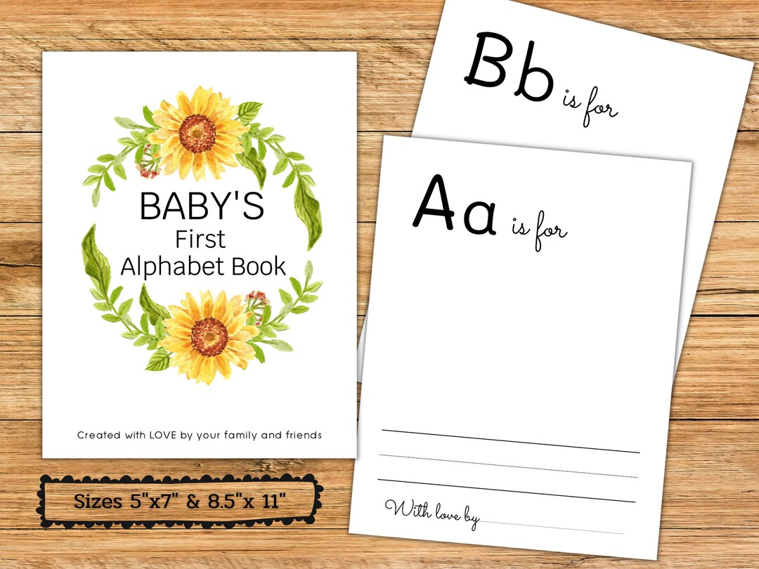 Baby's First Alphabet Book Baby's 1st ABC Book Printable ABC Book ...