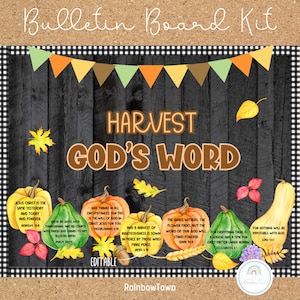 Fall Bulletin Board Chruch Bulletin Board Kit Bible Verses Christian ...