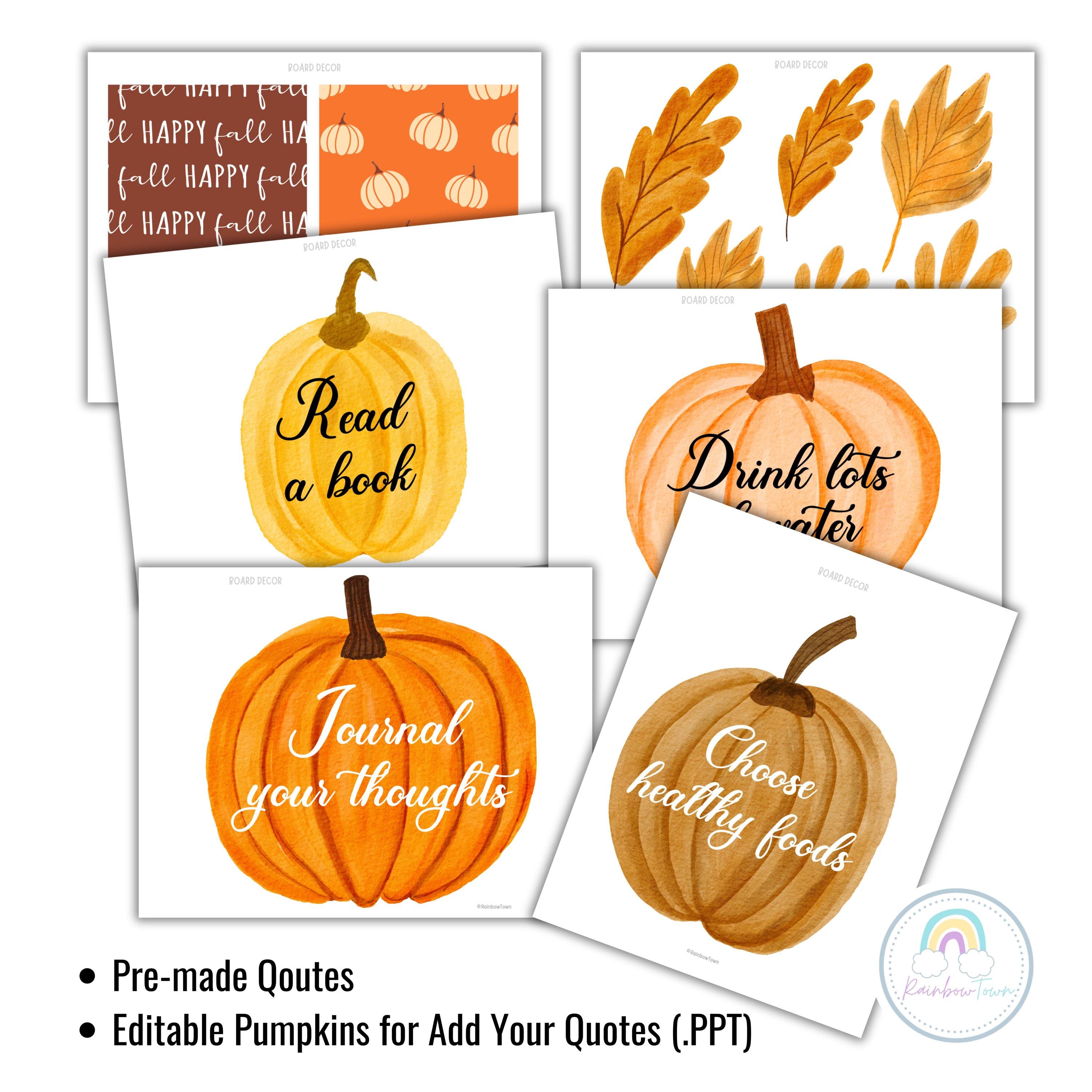 Fall Healthy Habits Bulletin Board Kit - School Nurse Health Office ...