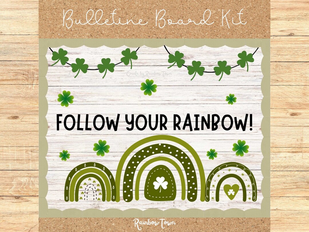 St.patrick's Day Bulletin Board Kit March Board Classroom Door Decor - Etsy
