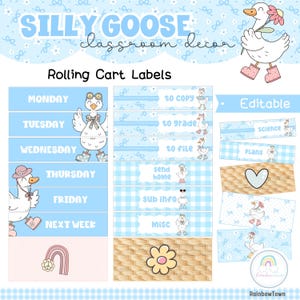 Goose Classroom Decor Bundle Groovy Pastel Decorations Printable ...