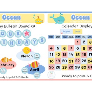Ocean Pastel Classroom Decor Bundle Under the Sea Theme Decorations ...
