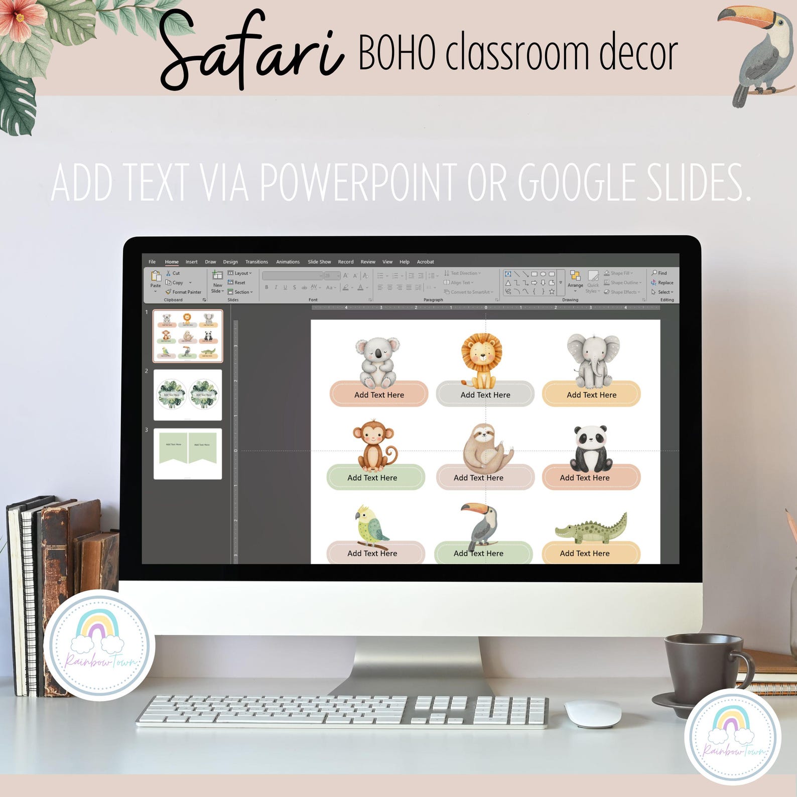 Safari Classroom Decor Bundle Boho Jungle Theme Decorations Printable ...