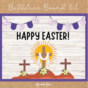 Resurrection Easter Bulletin Board Kit Classroom Decor Church Board ...