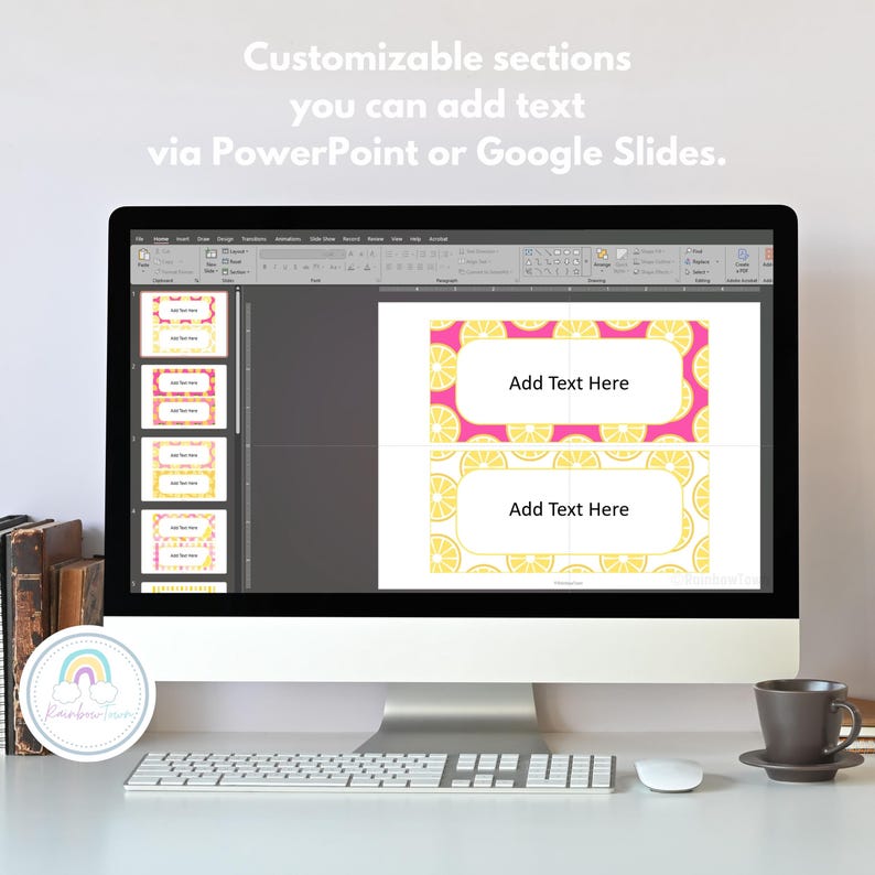 Lemon Name Tags: Editable Classroom Labels (PPT File) - Etsy