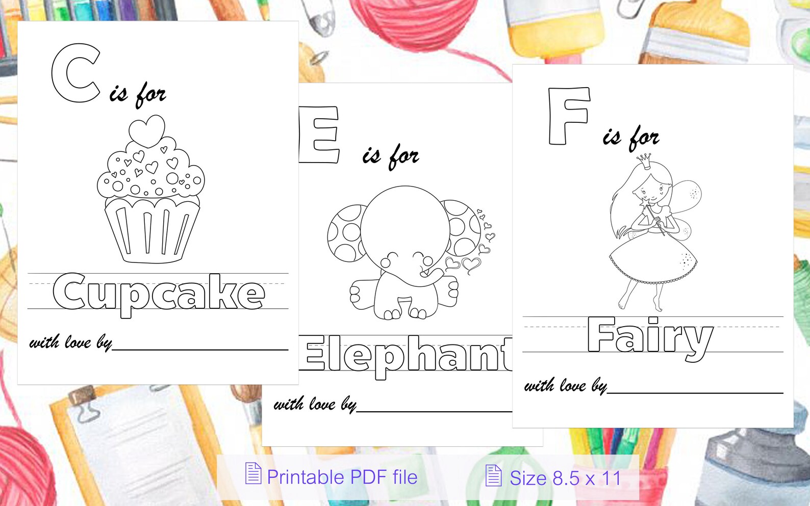 Baby First ABC Book Baby Shower Coloring Pages Baby First | Etsy