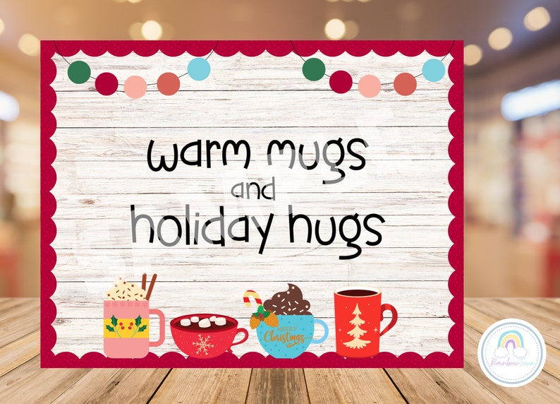 Hot Cocoa Christmas December Bulletin Board Classroom Decor Printable ...