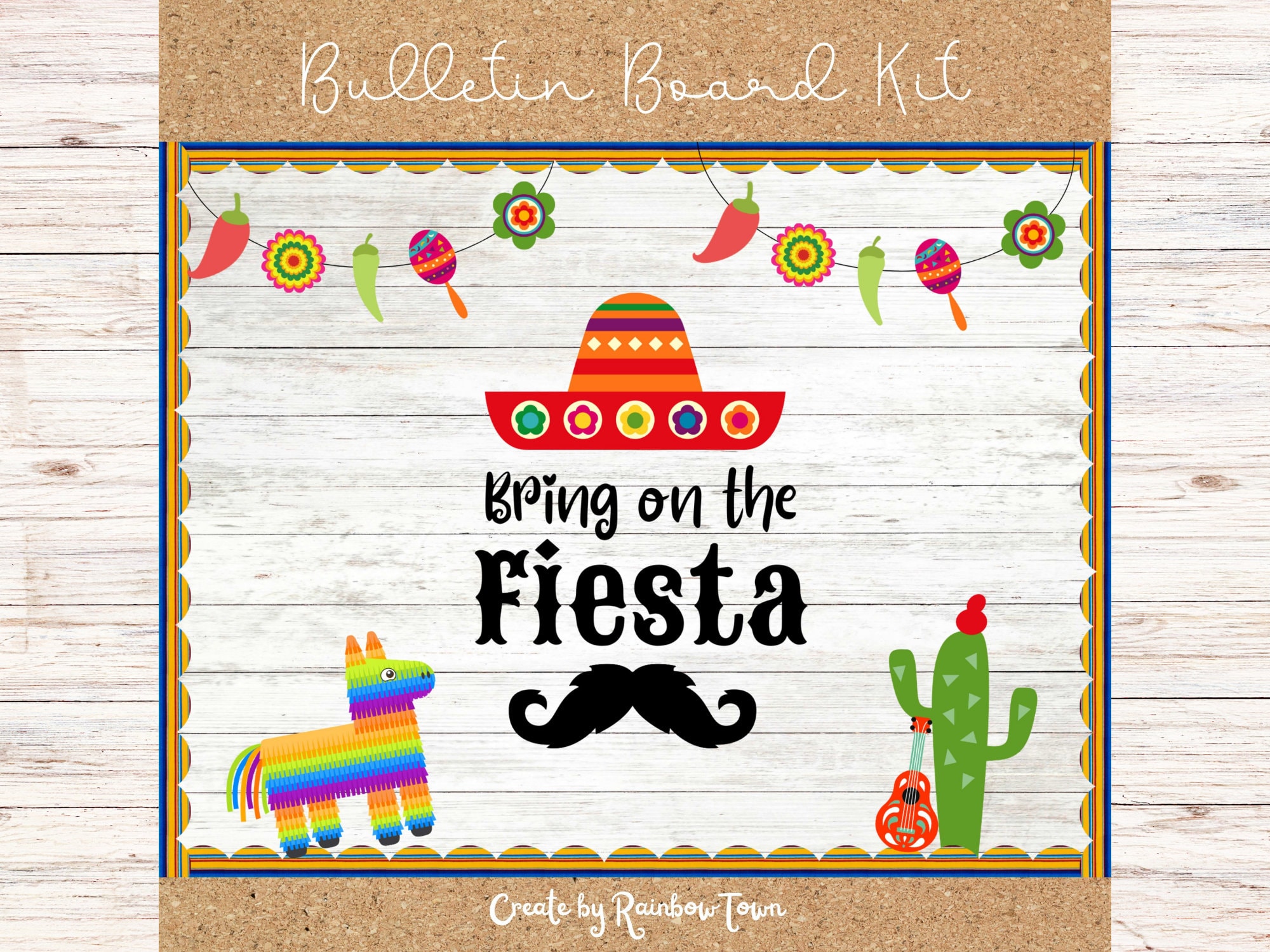Fiesta Cinco De Mayo Bulletin Board Tropical Classroom Door Decoration ...