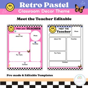 Retro Classroom Decor Bundle Classroom Theme Groovy Bright Classroom ...