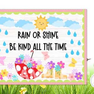April Showers Bright May Flowers Bulletin Spring Bulletin Board ...