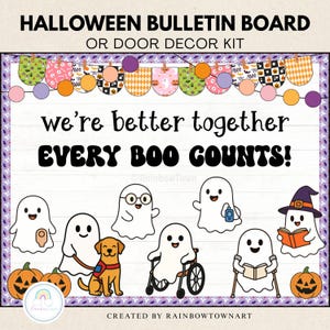 Halloween Inclusion Bulletin Board Kit October Classroom Decor ...