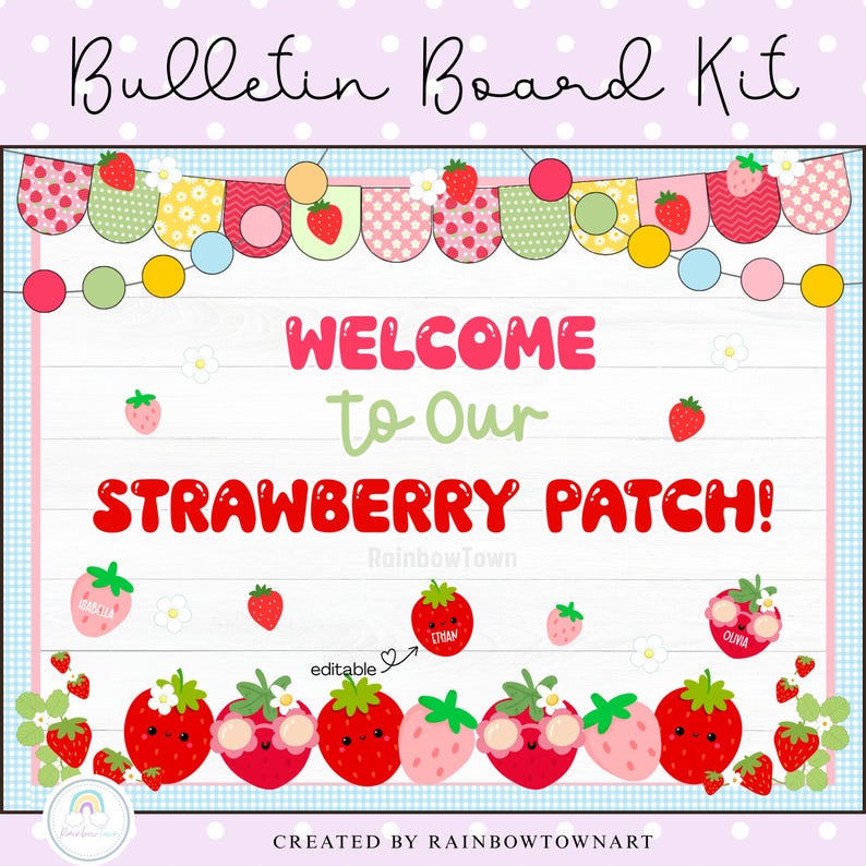 Teacher Appreciation Week Bulletin Board Kit Strawberry Classroom Door ...