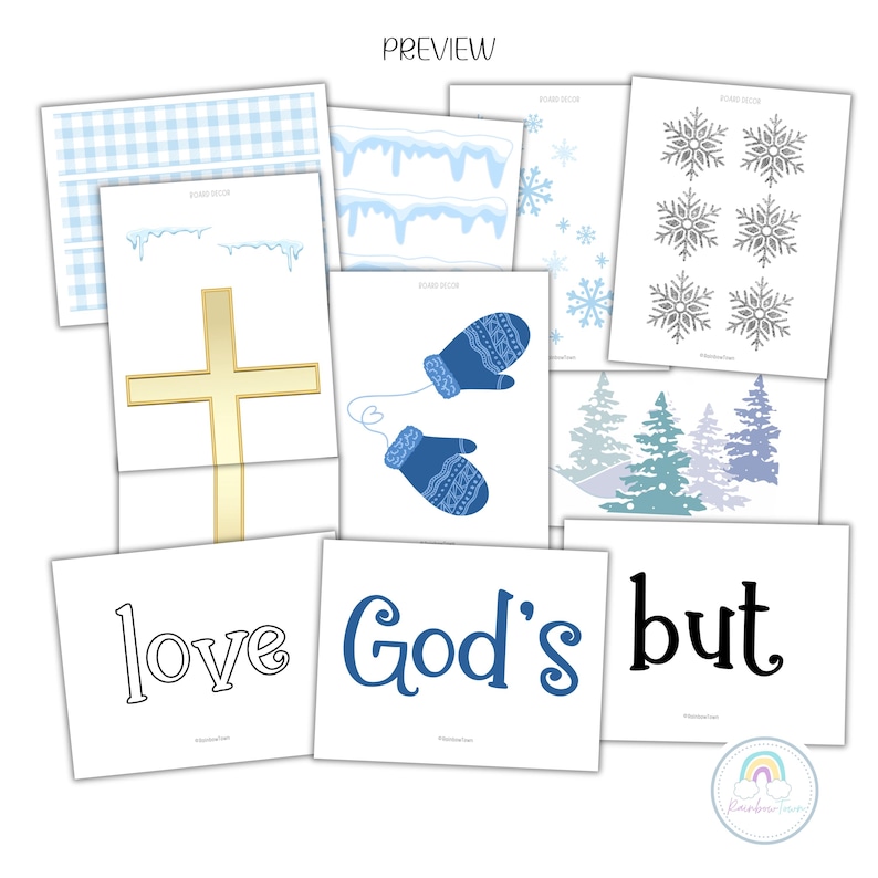 Winter Bulletin Board Kit Christian Bible Verses Classroom Decor ...