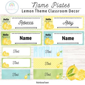 Lemon Classroom Decor Bundle: Modern Farmhouse Theme (printable) - Etsy