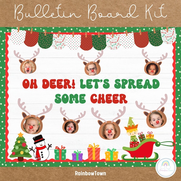 Reindeer Bulletin Board - Etsy