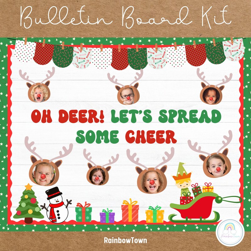 Reindeer Bulletin Board - Etsy