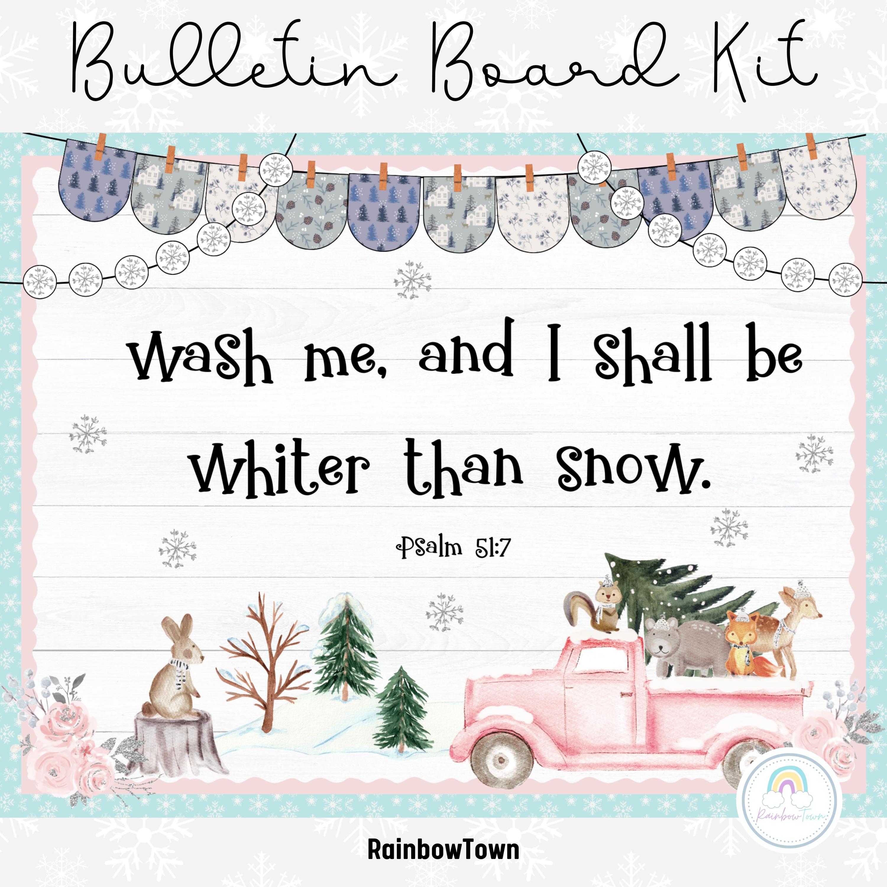 Winter Bulletin Board Kit Christian School Classroom Decorations ...