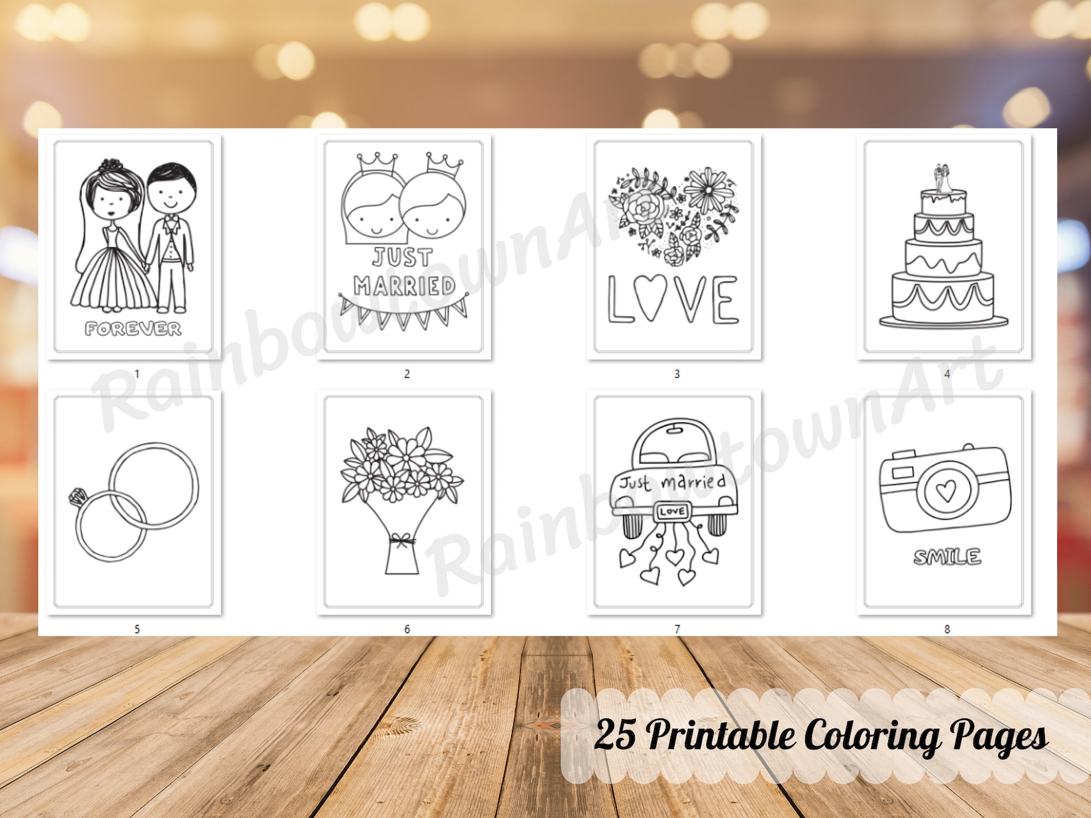 Kids Wedding Coloring Pages Printable Coloring Sheet Instant - Etsy