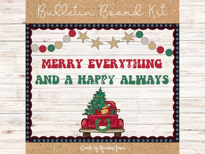 Christmas Bulletin Board Kit Holly Jolly Christmas Truck Classroom ...