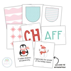 Christmas Affirmations Bulletin Board Kit Printable Positive ...