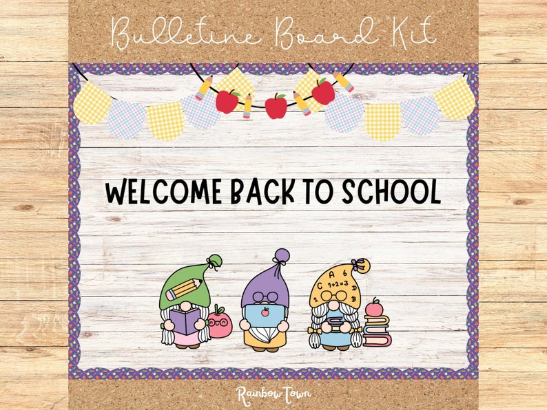 Welcome Back to School Gnomes Bulletin Board Kit Classroom - Etsy