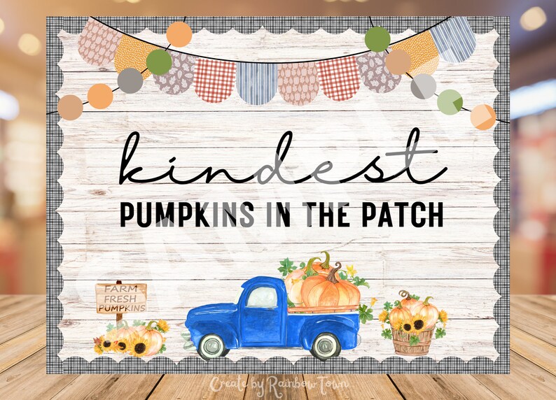 Fall Truck Bulletin Board Kit Printable Digital Download - Etsy