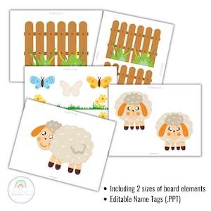 Christian Bulletin Board Kit: Sheep Classroom Door Decor Printable ...