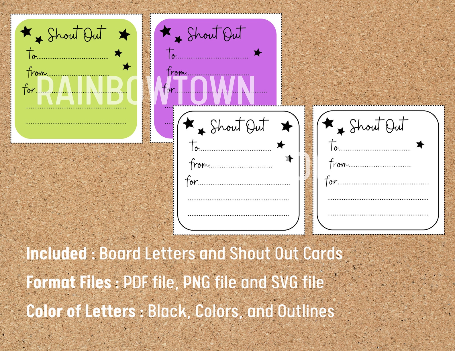 Shout Outs Bulletin Board Kit Staff Appreciation Shout Out Card ...