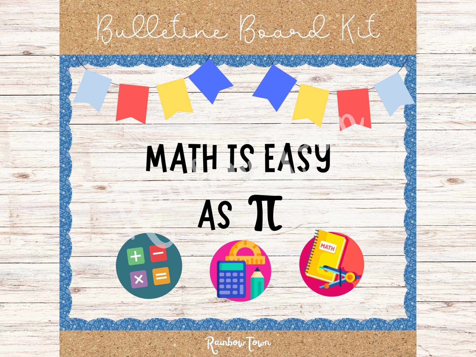 Math Themed Bulletin Board Classroom Door Decoration Printable - Etsy