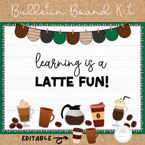 Back to School Coffee Latte Bulletin Board Classroom Decor Printable - Etsy