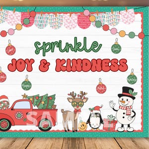 Christmas Bulletin Board Kit | Groovy Retro Holiday Classroom Decor ...