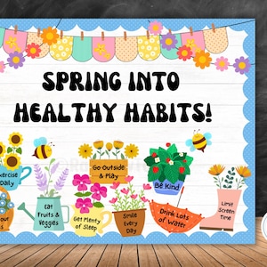 Spring Bulletin Board Healthy Habits Bulletin Board Healthcare ...