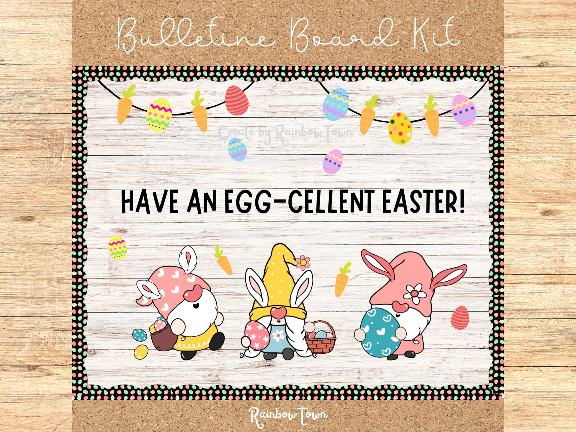 Hunt for Kindness Always Easter Gnome Bulletin Board Kit Spring Door ...