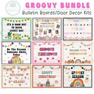 Groovy Bulletin Board Classroom Decor Bundle Back to School Bulletin ...