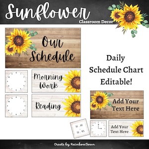 Sunflower Classroom Decor Bundle Complete Classroom Collection ...