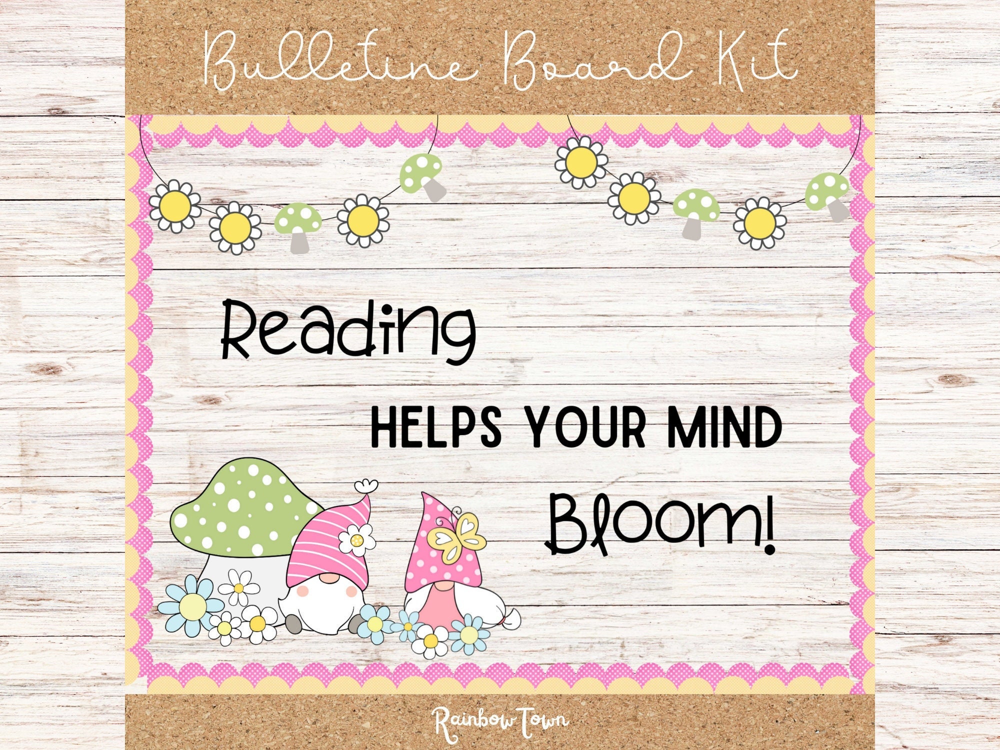 Reading Helps Your Mind Bloom Spring Bulletin Board Kit - Etsy