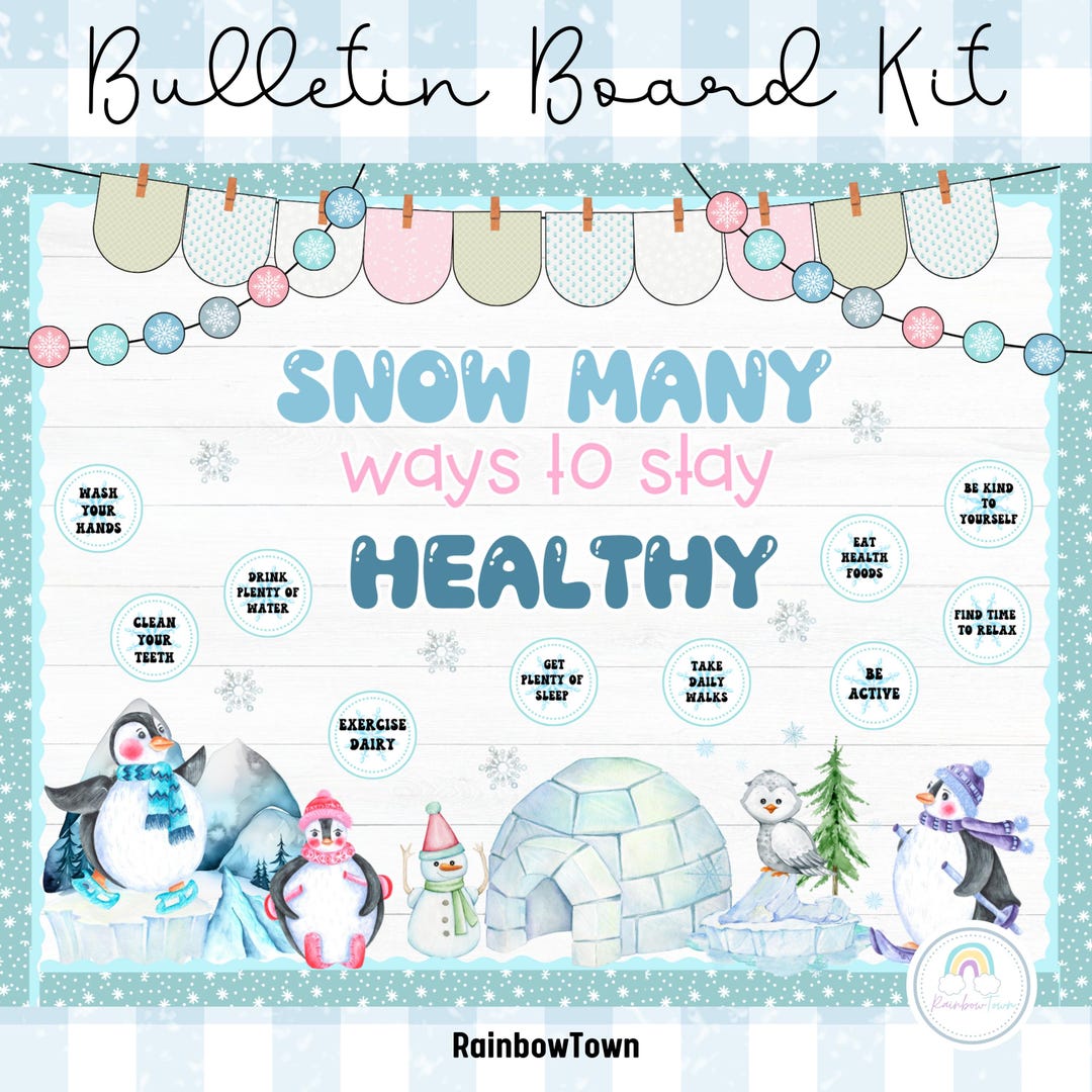 Winter Healthy Habits Bulletin Board Kit School Nurse Classroom ...