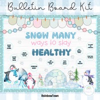 Winter Bulletin Board Kit Healthy Habits Snowman School Nurse Classroom ...