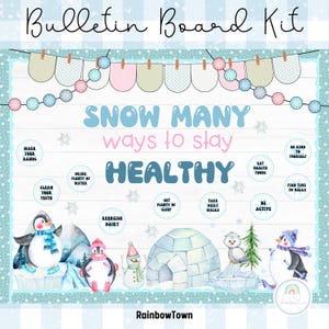 Winter Healthy Habits Bulletin Board Kit School Nurse Classroom ...