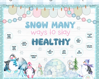 Winter Healthy Habits Bulletin Board Kit School Nurse Classroom ...