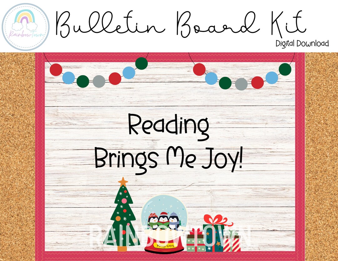 Merry Christmas Bulletin Board Kit Classroom Door Decor Printable - Etsy