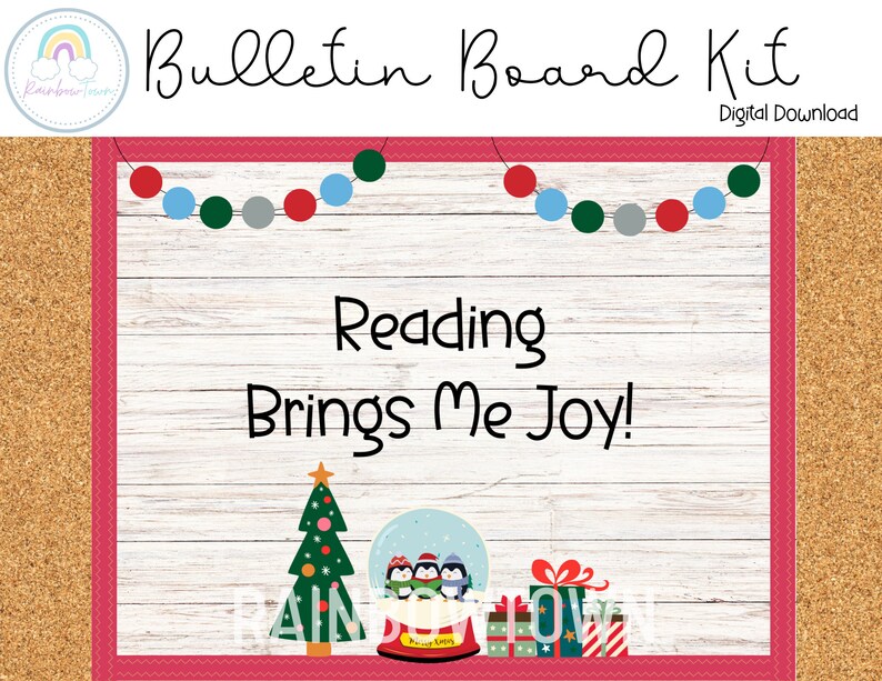 Merry Christmas Bulletin Board Kit Classroom Door Decor Printable ...