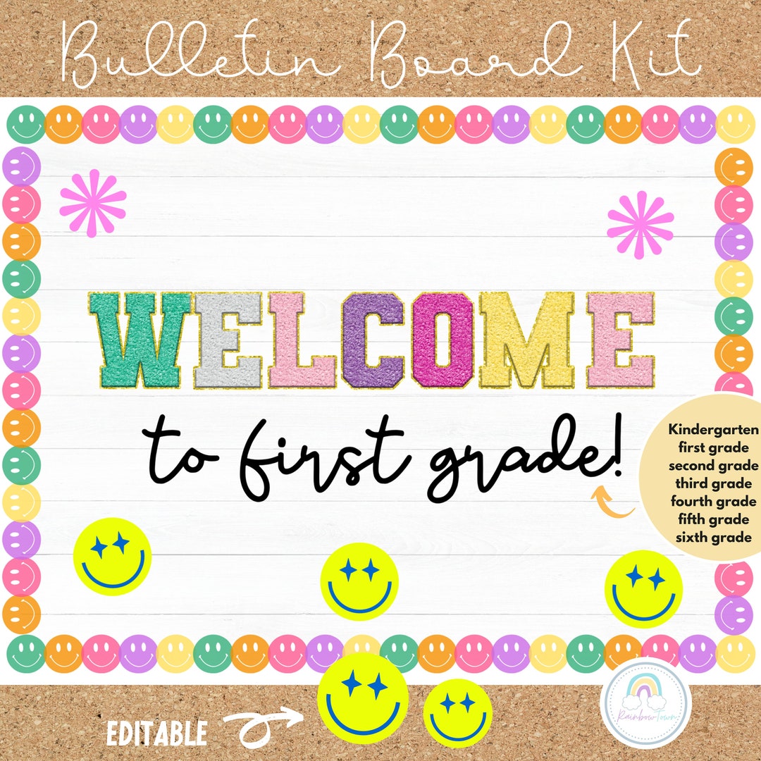 Back to School Bulletin Board First Day of School Bulletin Board Kit ...
