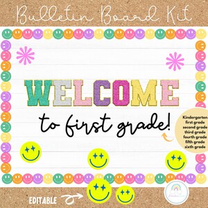 Back to School Bulletin Board First Day of School Bulletin Board Kit ...