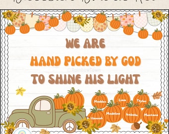 Fall Bulletin Board Kit | Hand-picked by God | Christian Classroom ...