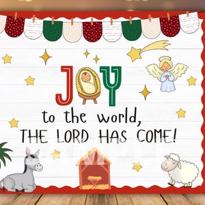Nativity Scene Bulletin Board Christmas Classroom Decor Chruch ...