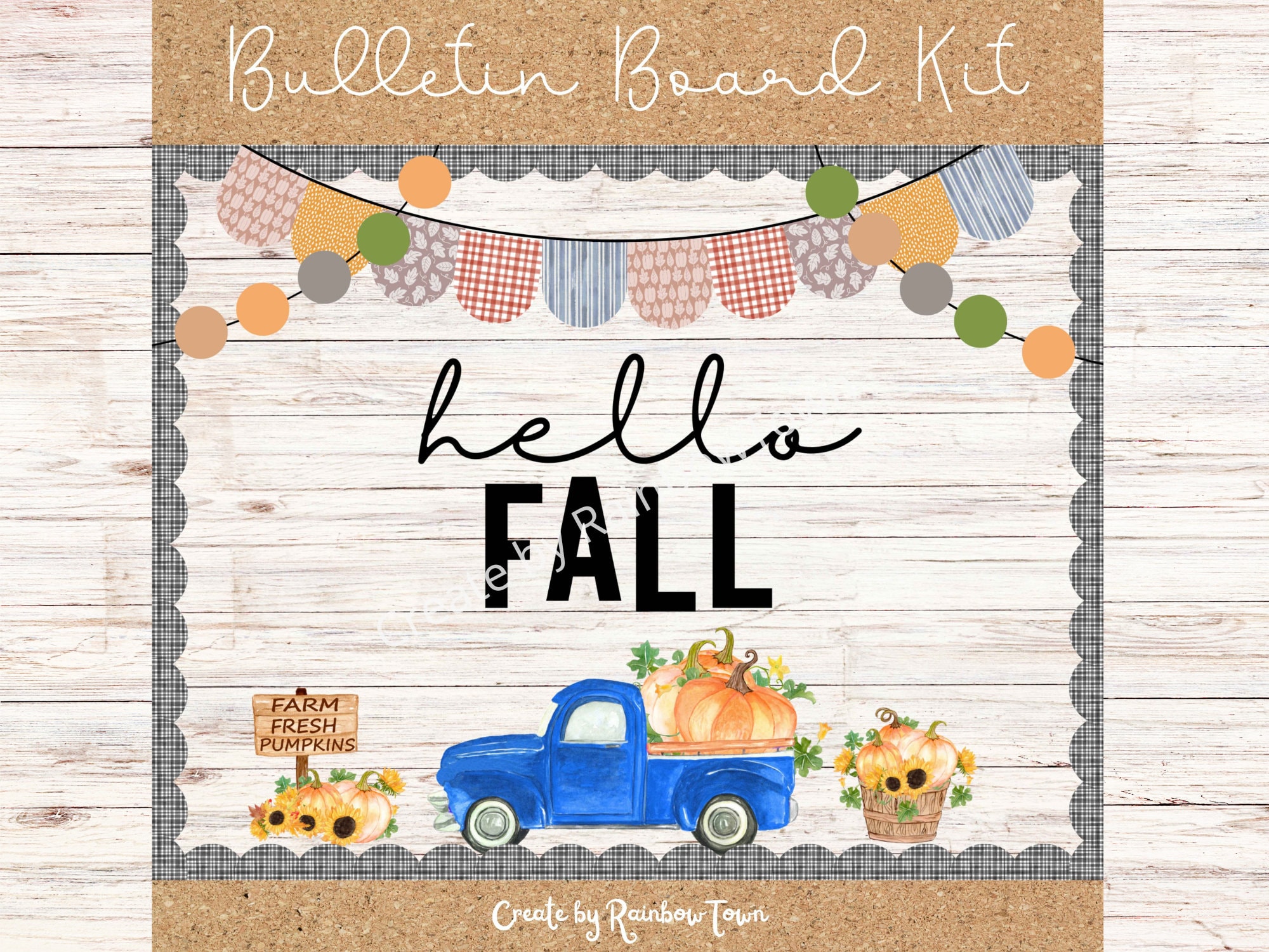 Fall Truck Bulletin Board Kit Printable Digital Download - Etsy