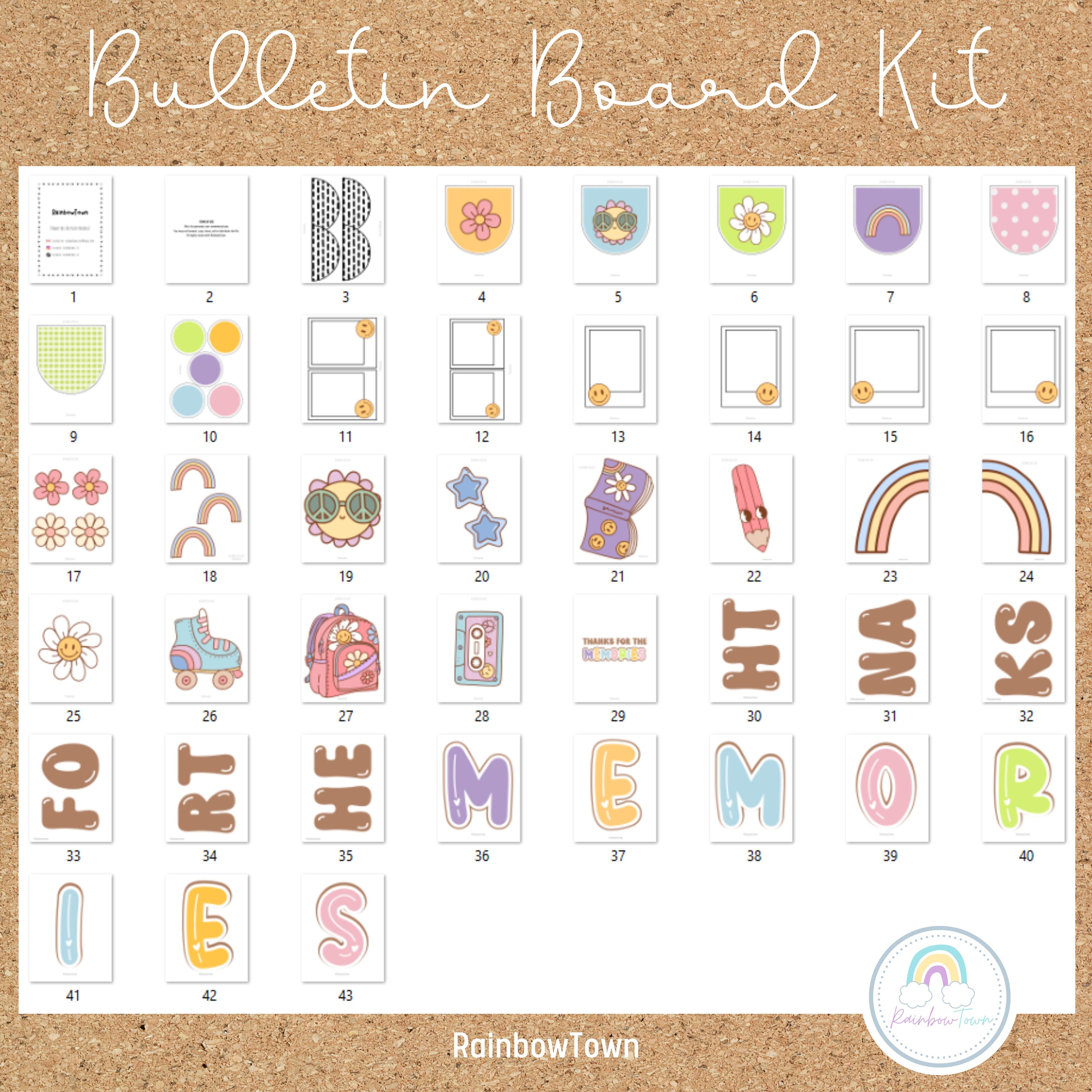 End of Year Bulletin Board Kit: Groovy Retro Classroom Decor - Etsy UK